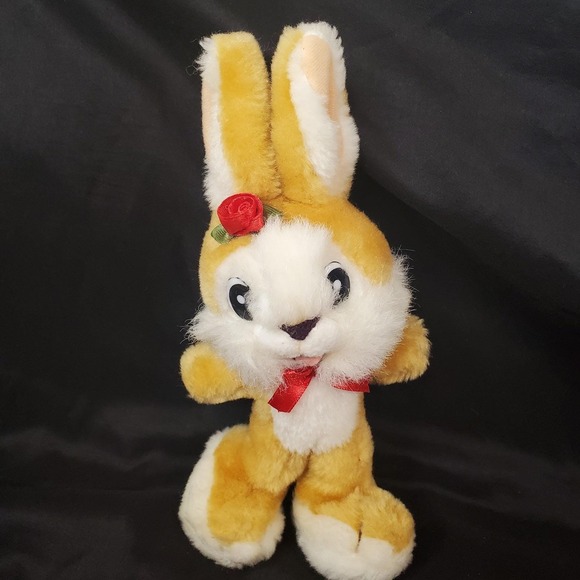 Toys | Vintage Tan Bunny Rabbit Kitschy Russian 9 Stuffed Animal Red ...